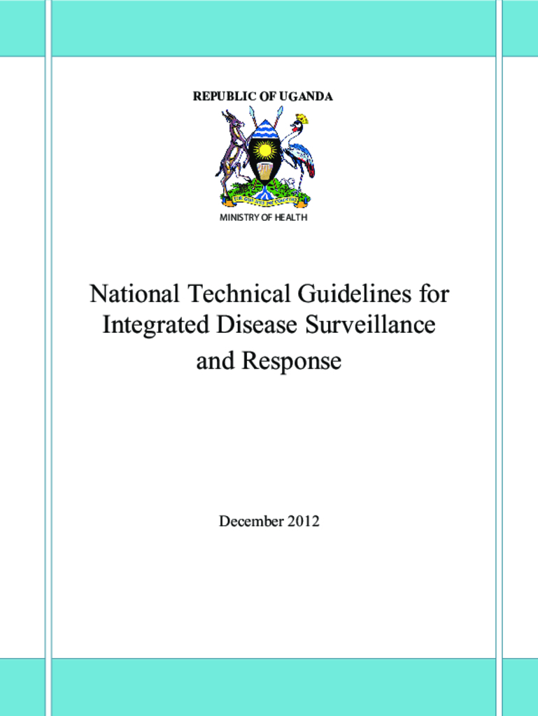National Technical Guidelines for Integrated Disease Surveillance and Response | MOH Knowledge ...
